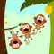Monkey teamwork stock illustration. Illustration of banana - 31408501