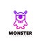 Monster Line Art Design Template Stock Vector - Illustration of ...
