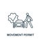 Movement Permit Icon. Line Simple Quarantine Icon for Templates, Web ...