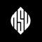 MSU Circle Letter Logo Design with Circle and Ellipse Shape. MSU ...