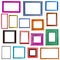 Multi-colored Picture Frames Collection Stock Photo - Image of ornate ...