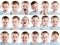 Multiple facial expression stock photo. Image of face - 11209582