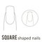 Nail shape square stock vector. Illustration of glamour - 103145850