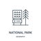National Park Icon Vector from Geography Collection. Thin Line National ...