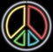 Neon peace sign stock illustration. Illustration of graphics - 322556