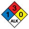 NFPA Diamond 704 1-3-0 ALK Symbol Sign, Vector Illustration, Isolate on ...