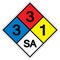 NFPA Diamond 704 3-3-1 SA Symbol Sign, Vector Illustration, Isolate on ...