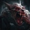 Nightmarish Vampire Creature: a Vray Tracing Demon with Sharp Teeth ...