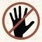 No pass sign stock illustration. Illustration of hand - 80105250