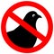No pigeons vector sign stock vector. Illustration of restriction ...