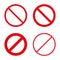 No Sign Symbol. Red Not Allowed Sign. Vector Illustration. EPS 10 Stock ...