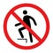No Treading Symbol Vector Illustration. Stock Illustration ...