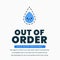 Notification about Out of Order. Clean Water Unavailable Stock Vector ...