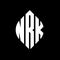 NRK Circle Letter Logo Design with Circle and Ellipse Shape. NRK ...