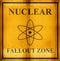 Nuclear fallout zone sign stock illustration. Illustration of rust ...