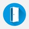 Open Door Vector Icon on Blue Background. Flat Image Icon Indicating ...