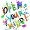 Open Your Mind Greeting Card Colorful Stock Illustration - Illustration ...