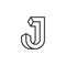 Optical Illusion Letters J Geometry Logo Stock Vector - Illustration of ...