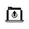 Black Solid Icon for Output, Produce and Browser Stock Vector ...