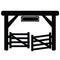 Paddock Gate Icon. Rodeo Symbol. Flat Style Stock Illustration ...