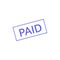 PAID Blue Stamp Vector on White Background Stock Vector - Illustration ...