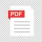 Pdf Document Note Icon in Flat Style. Paper Sheet Vector Illustration ...