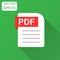 Pdf Document Note Icon in Flat Style. Paper Sheet Vector Illustration ...