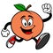 Peach Running stock vector. Illustration of painting - 72946645