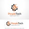 People Tech Logo Template Design Vector, Emblem, Design Concept ...