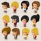 People Women Isometric Set stock illustration. Illustration of ...