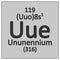 Periodic Table Element Ununennium Icon Stock Illustration ...