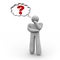 Person Pondering a Question Stock Illustration - Illustration of ...