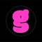 A Pink G Typography Monogram. a Fat G Letter Stock Vector ...
