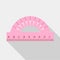 Pink Protractor Icon, Flat Style Stock Vector - Illustration of ...