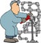 Pipefitter stock illustration. Illustration of tighten, vocation - 53488