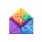Pixel Art Envelope with Vibrant Colors by Pixelplantmaster Stock ...