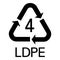 Plastic Recycling Code LDPE 4 Symbol Stock Illustration - Illustration ...