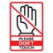 Please Do Not Touch Hand Icon. Stop or Forbidden Sign Vector ...