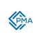 PMA Letter Logo Design on White Background. PMA Creative Circle Letter ...