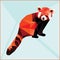 Polygon red panda stock vector. Illustration of cute - 68681024