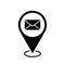 Post Office Location Map Pointer, Envelope Icon with Location Pin ...