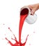 Pouring red paint stock photo. Image of paint, splash - 16327112