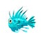 Prickly Fish. Vector Illustration Stock Vector - Illustration of fish ...
