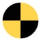 Crash test symbol on white stock photo. Illustration of check - 221319086