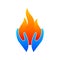 Flame Hands Logo Design Template. Abstract Hands and Fire Stock Vector ...