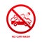 No Car Wash Sign Isolated on White Background Stock Vector ...