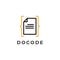 Document Code Logo Design Symbol Illustration Vector Template Stock ...