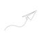 Paper Airplane Continuous One Line Drawing. Sending Message Linear Fold ...
