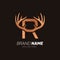 Letter R Deer Antlers Logo Design Vector Icon Graphic Emblem ...