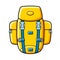 Yellow hiking backpack stock vector. Illustration of backpack - 283734994